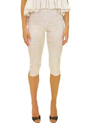 AZEEZA AZEEZA Polka-Dot Cropped Trousers