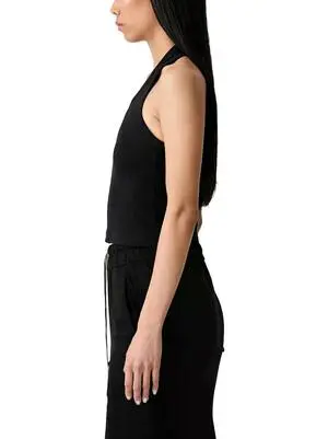 Vetements Fine-ribbed Halterneck Tank Top - Black