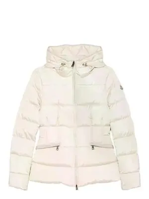 Moncler Hooded Quilted Jacket Neutrals