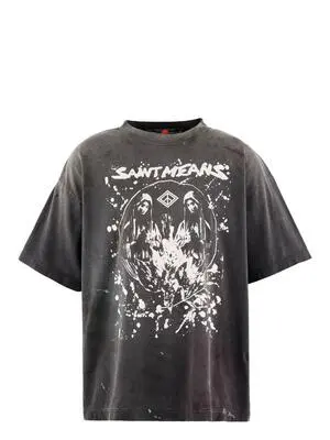 SAINT MXXXXXX Graphic-print T-shirt - Black