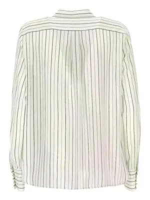 Max Mara Max Mara Striped Silk Shirt Neutrals