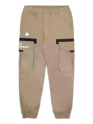 AAPE BY *A BATHING APE Moonface Logo-patch Cargo Track Pants - Black