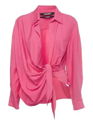 Jacquemus Jacquemus Draped Shirt Pink