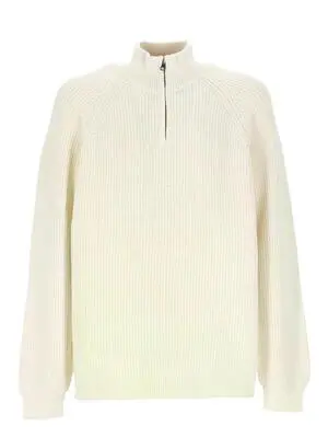 ANERKJENDT Quarter-zip Ribbed Knitwear - Neutrals
