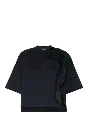 Max Mara Frilly Jersey T-shirt - Black
