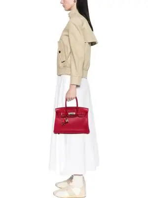 Hermès Clemence Birkin Retourne Handbag - Red