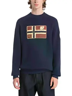 NAPAPIJRI Archive Flag-patch Sweater - Blue