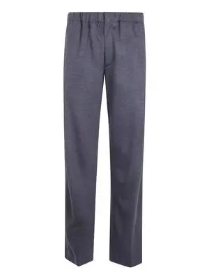 LARDINI Straight-leg Wool Trousers - Grey