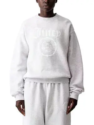 Sporty & Rich X Juicy Couture Logo-print Cotton Sweatshirt - Grey