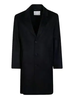 AMARANTO Oversized Single-breasted Coat - Black
