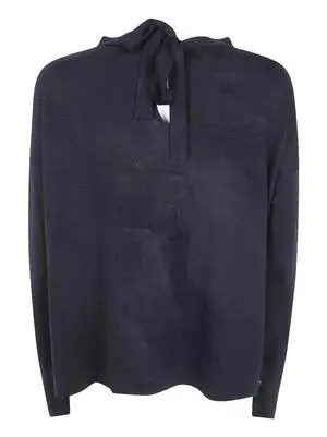 MA'RY'YA Merino Tie-fastening Sweater - Black