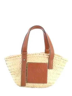 Loewe Loewe Small Basket Raffia Tote Bag Neutrals