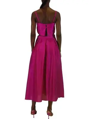 Azeeza Sheridan Pleated Maxi Skirt - Pink