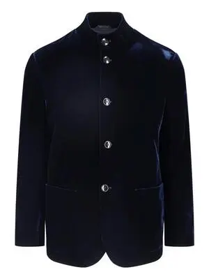 Giorgio Armani Velvet Jacket Blue