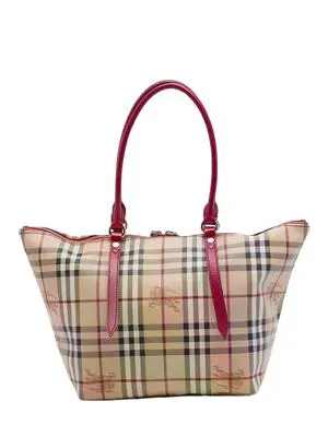 Burberry Haymarket Check Coated Canvas Salisbury Tote Bag - Neutrals