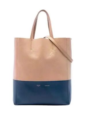 Celine Grained Calfskin Vertical Cabas Tote Satchel - Blue