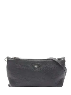 Prada Vitello Daino Crossbody Bag - Black
