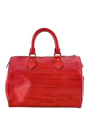LOUIS VUITTON Speedy Handbag Epi Leather 25 Satchel - Red