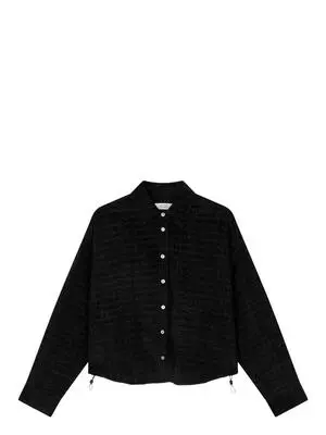 STUDIO TOMBOY Corduroy Drawstring Shirt - Black