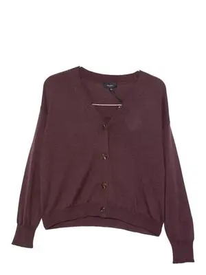 Soeur V-neck Button-up Cardigan - Purple