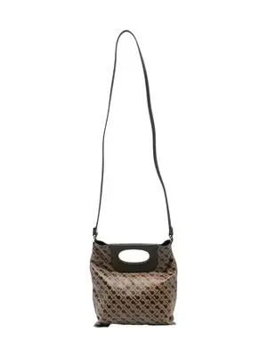 GHERARDINI Monogram-print Cut-out Tote Bag - Neutrals