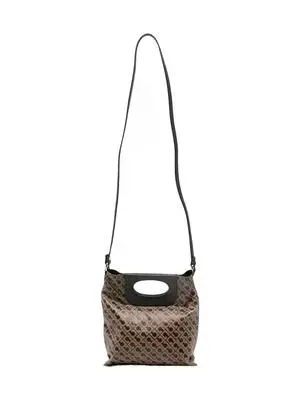 GHERARDINI Monogram-print Cut-out Tote Bag - Neutrals