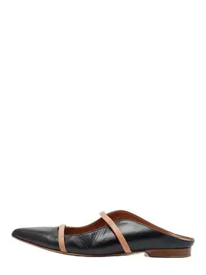 MALONE SOULIERS Leather Maureen Double-strap Mules - Black