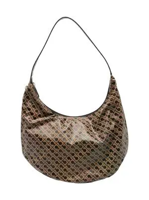 GHERARDINI Monogram-print Shoulder Bag - Neutrals