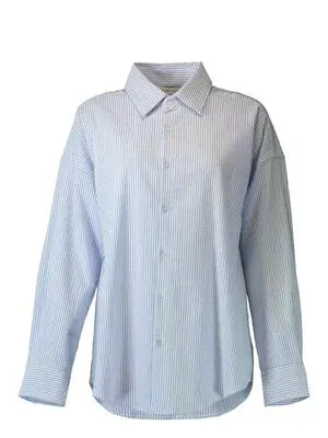 THE LADY AND THE SAILOR Sunday Striped Shirt - Blue