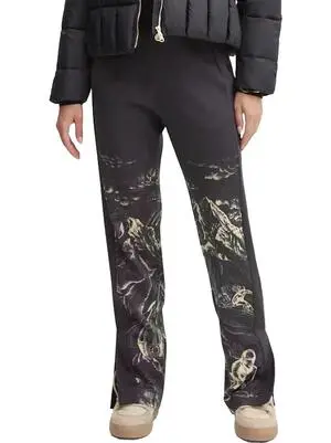 SPORTALM Graphic-print Side-slit Track Pants - Grey