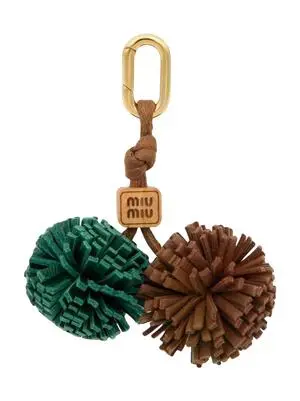 Miu Miu Leather Micro Trick Bag Charm - Green