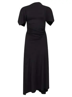 Victoria Beckham VICTORIA BECKHAM Draped Midi Dress Black