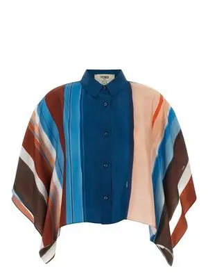 Fendi FENDI Venetian Stripes Silk Shirt Multi