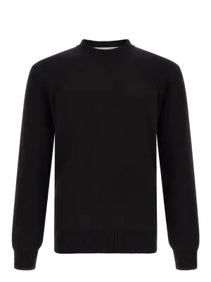 GOLDEN GOOSE Ribbed Logo Sweater - Black