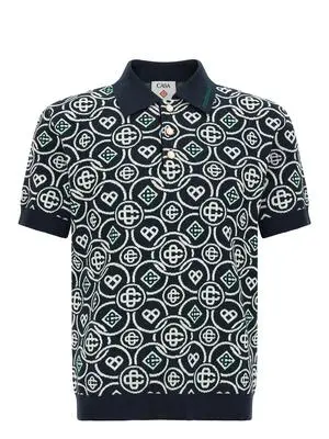 Casablanca Monogram' Polo Shirt - Blue
