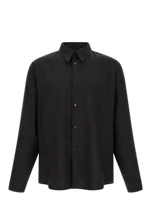 Marni Wool Shirt With Pocket - Black