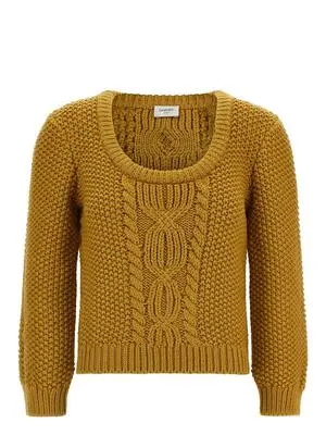 Saint Laurent SAINT LAURENT Wool Knit Sweater Yellow