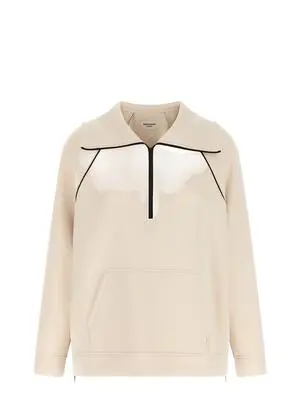 Max Mara WEEKEND MAX MARA Ballata Half-Zip Sweatshirt Beige