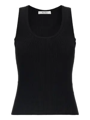 Max Mara Editta Ribbed Tank Top Black