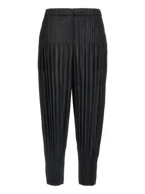 Issey Miyake Fluffy Basics Pleated Trousers - Black