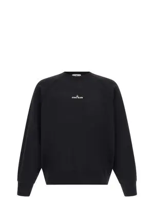 Stone Island Compass Logo Cotton Sweatshirt - Black