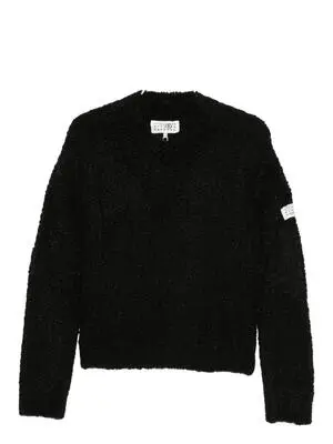 MAISON MARGIELA Logo Crewneck Jumper - Black