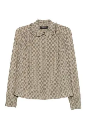 GUCCI Gucci Gg Print Silk Shirt