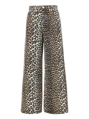 GANNI Leopard-print Lari Jeans - Multicolor