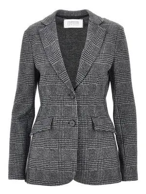 Harris Wharf London Prince Of Wales Single-breasted Jacket - Grey