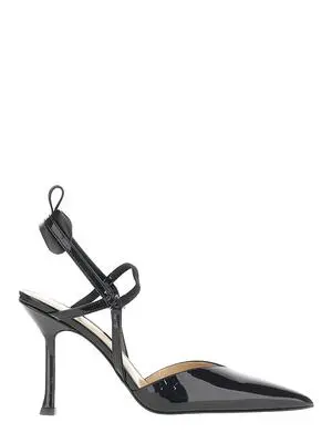 Fendi Patent Leather Very Colibrì Slingback Pumps - Black