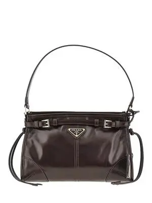 Prada Small Bonnie Top-handle Bag - Brown