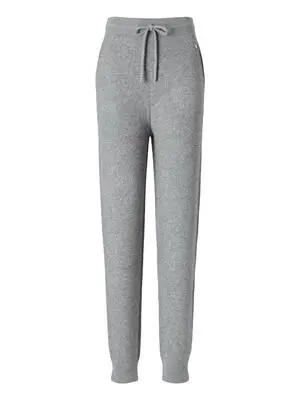 Victoria Beckham Wool And Cashmere-blend Track Pants - Gray