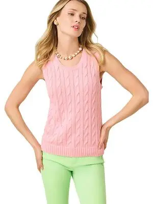 Lilly Pulitzer® Lilly Pulitzer Brockton Crew Neck Sweater Tank Conch Shell Pink