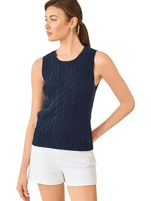 Lilly Pulitzer® Brockton Crew Neck Sweater Tank - Navy